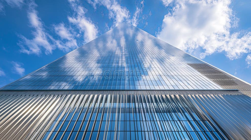 Modern Architecture with Sharp Angles and Reflective Glass Surfaces ...