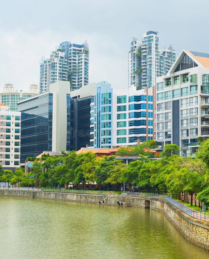 Modern Architecture of Singapore River Editorial Stock Image - Image of ...