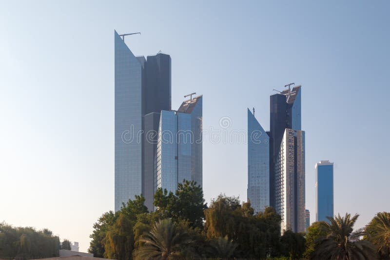 Modern Architecture Skyscraper Towers in Dubai, United Arab Emirates ...