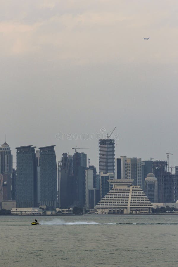 Modern Architecture and Skyscrapers in Doha. Editorial Photography ...