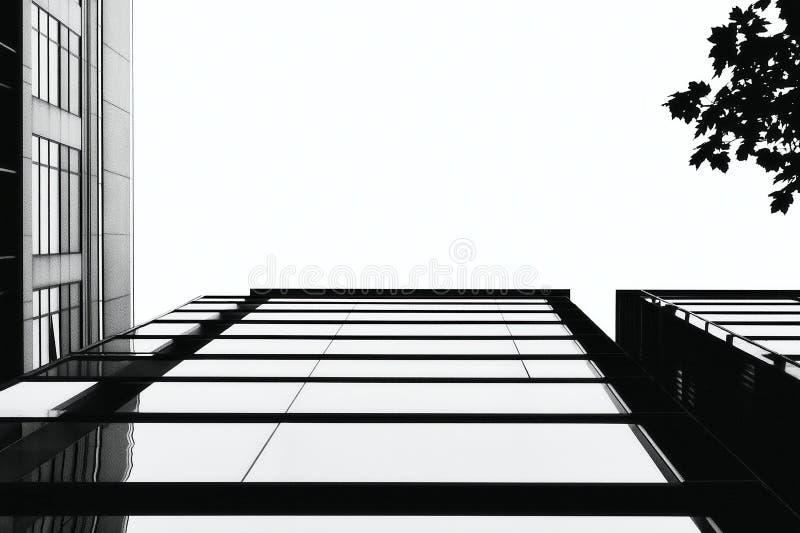 Modern Architecture with Sleek Lines and Reflections on a Skyscraper ...