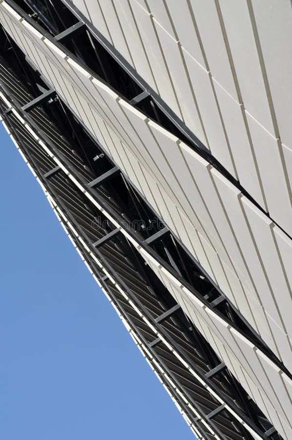Modern Architecture of a Stadium Stock Image - Image of detail, metal ...