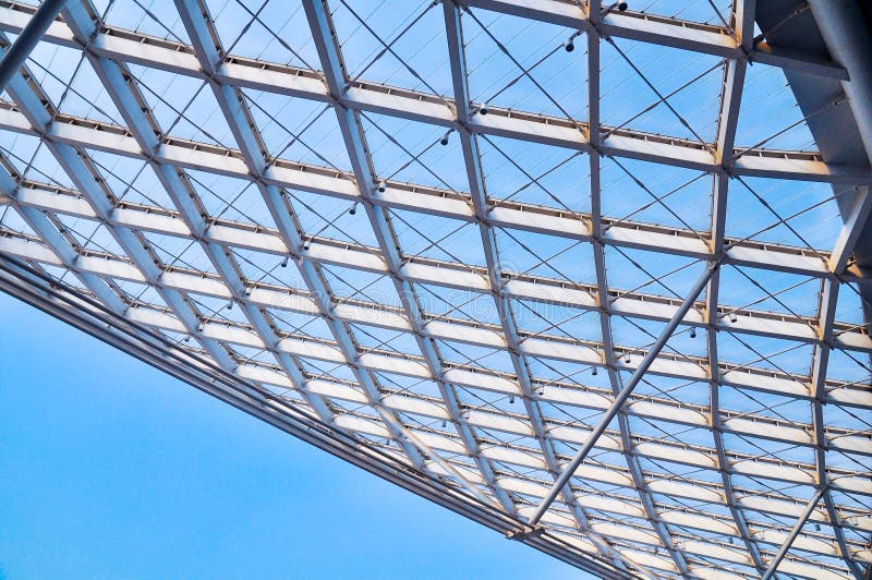 Modern Building Roof Structure Stock Photo - Image of architectural ...