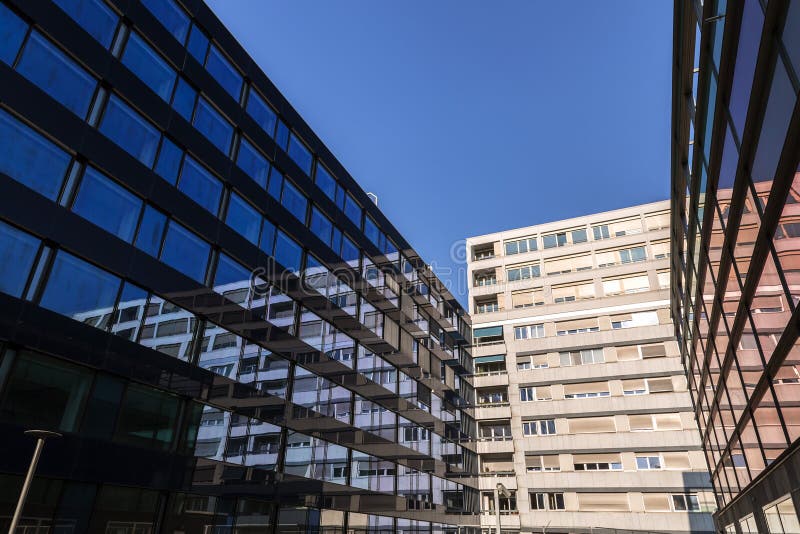 Modern Architecture in Geneva, Switzerland Stock Photo - Image of ...