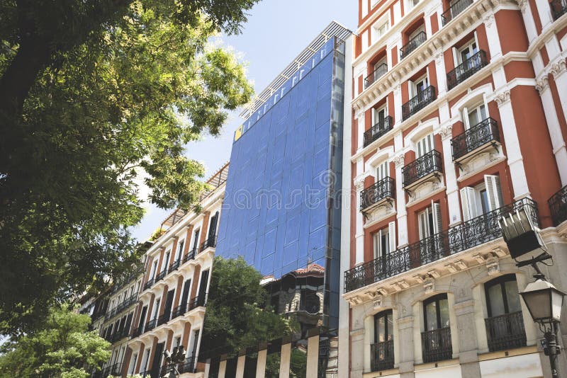 Modern Architecture on the Streets of the Famous Capital of Spain ...
