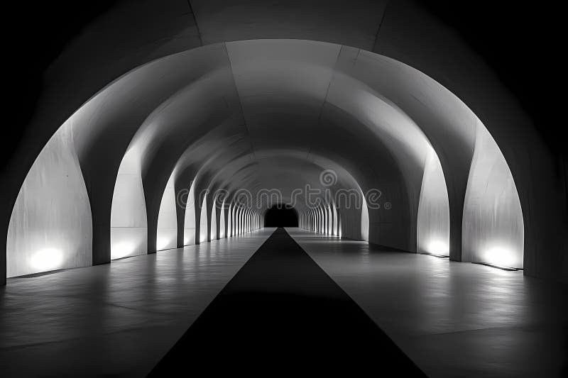 Modern Architecture Tunnel Creates Dramatic Perspective Leading To ...