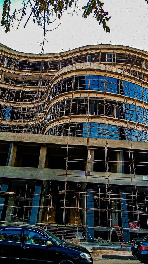 Modern Architecture Under Construction Stock Photo - Image of brick ...