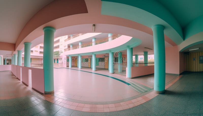The Modern Architecture of the Underground Subway Station is Futuristic ...