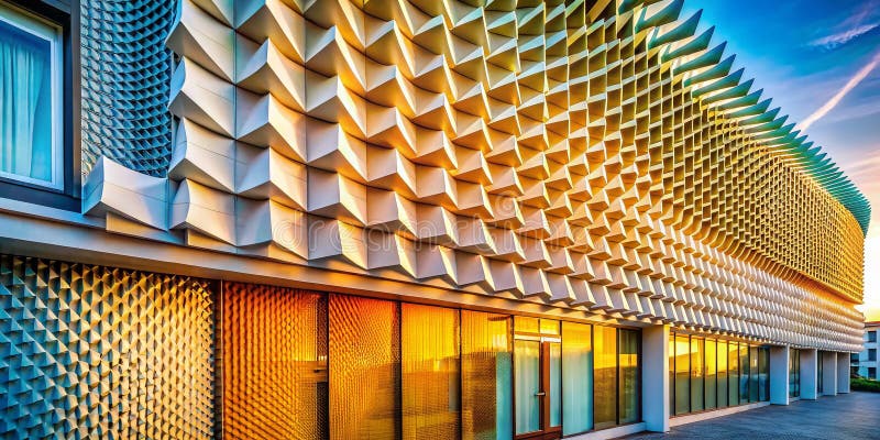 Modern Architecture Unveiled Abstract Texture and Geometric Forms on a ...