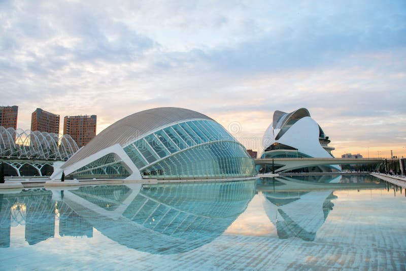 Modern Architecture, Valencia, Spain. Beautiful Architectural Structure ...