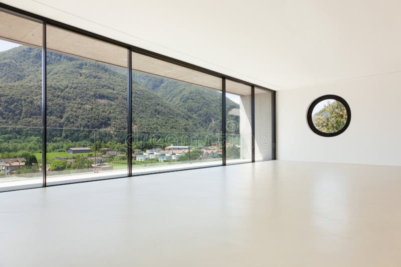 Modern Architecture, Wide Room Stock Photo - Image of oblo, living ...