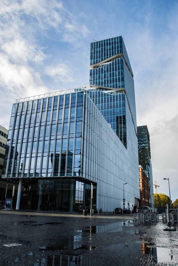 Modern Architecture at the Zuidas, Amsterdam Editorial Image - Image of ...