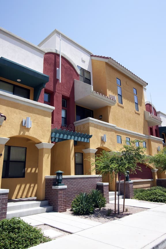 Modern Arizona Condo Homes stock image. Image of arizona - 9407653