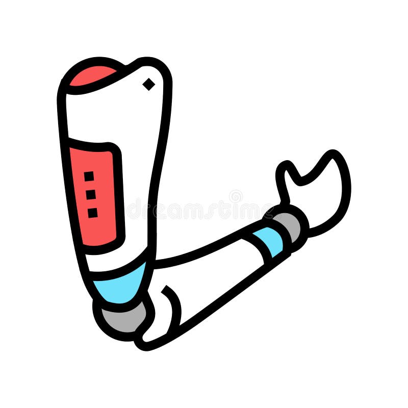 Modern Arm Prosthesis Color Icon Vector Illustration Stock Illustration ...