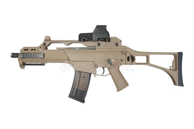 Modern Army Weapon. M4 RIS Carbine. Stock Image - Image of isolated ...