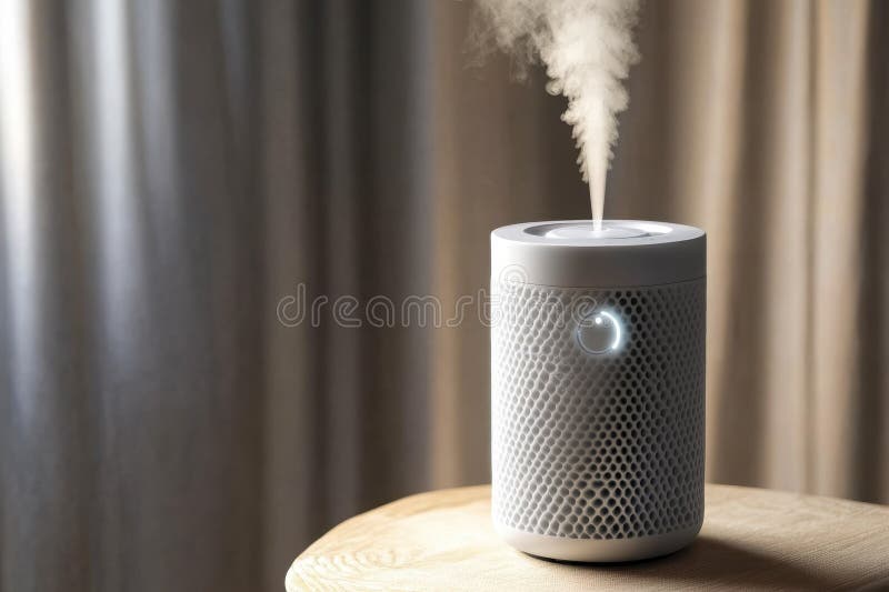 Compact Aroma Diffuser Releasing Fragrant Mist in a Cozy Indoor Setting ...