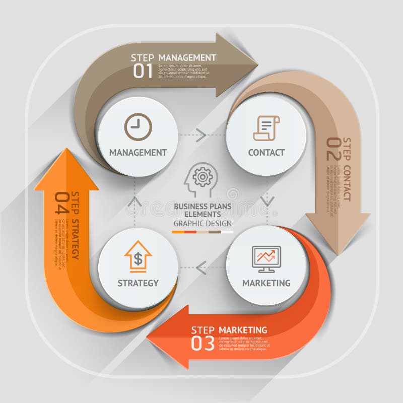 Modern Arrow Education Template. Stock Vector - Illustration of design ...