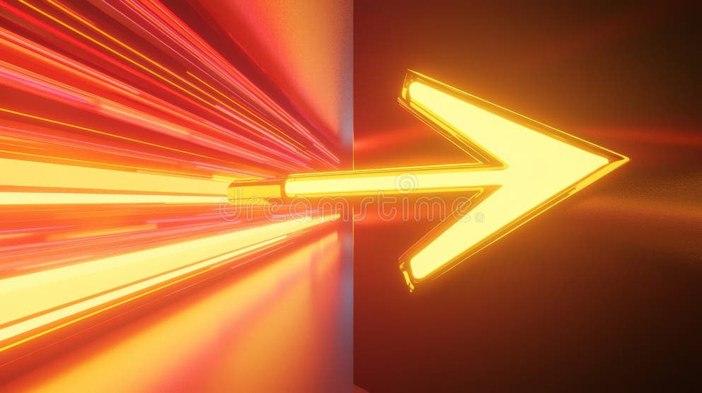 Modern Arrow Chart Design Featuring Ascending Illuminated Paths Stock ...