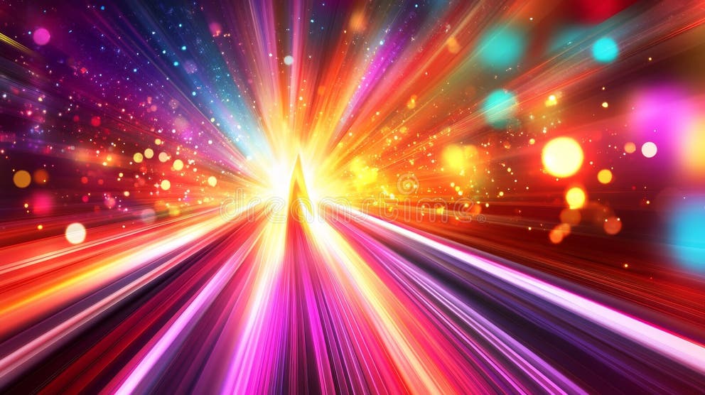 Modern Arrow Chart Displaying Rising Light Patterns Stock Image - Image ...