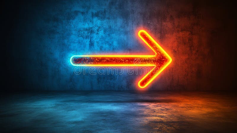 Modern Arrow Chart Featuring Lively Colors and Digital Icons Stock ...