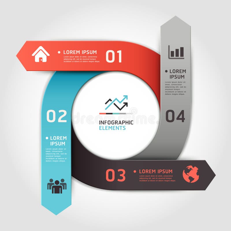 Modern Arrow Circle Step Up Options Banner. Stock Vector - Illustration ...