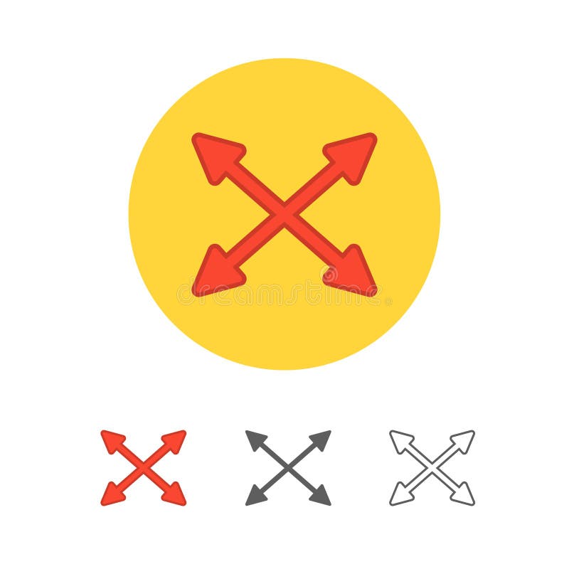 Modern arrow icon stock vector. Illustration of modern - 92819725