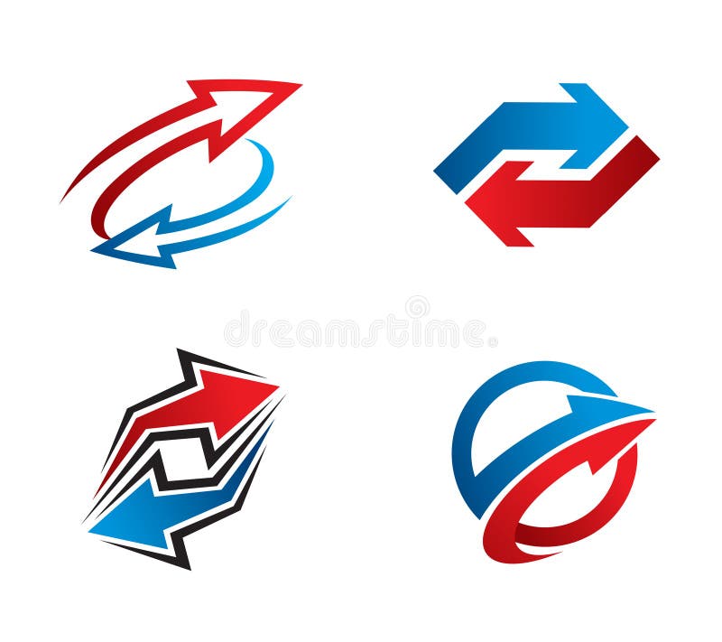 Modern Arrow Logo or Icon Template Design Stock Vector - Illustration ...