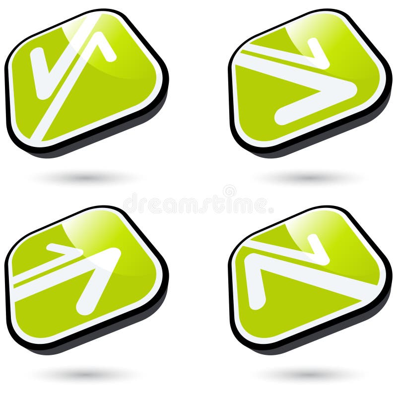 Modern Arrow Sign Collection Stock Vector - Illustration of rounded ...