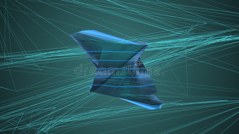Modern Art Animation of Entangled Objects Stock Image - Image of ...