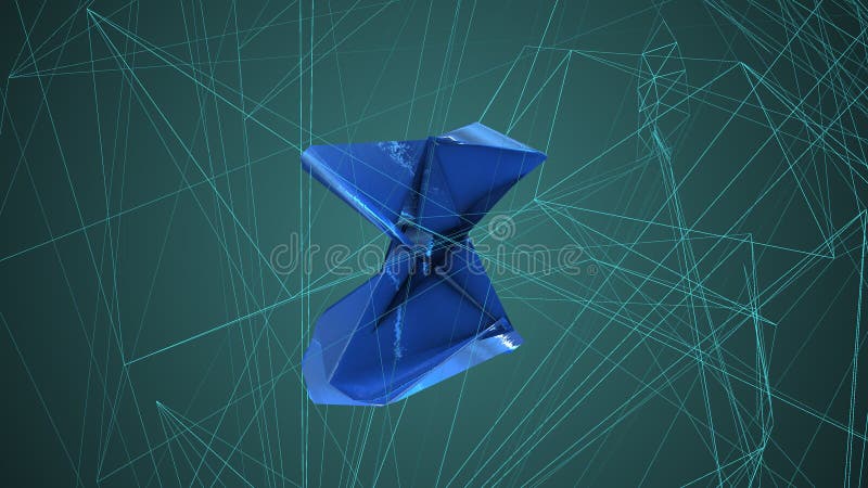 Modern Art Animation of Entangled Objects Stock Image - Image of ...