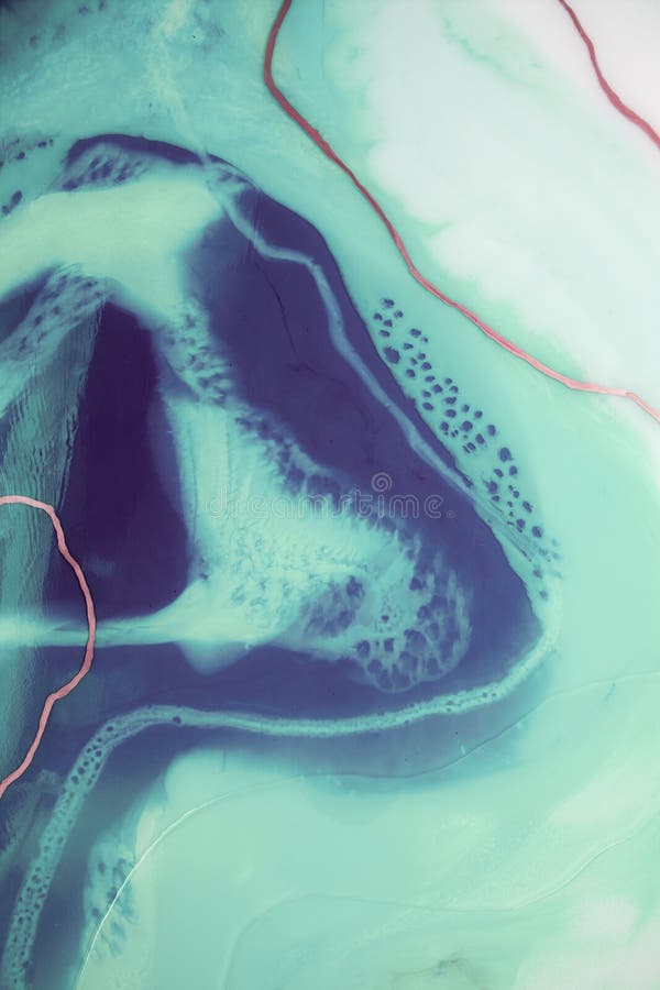 Modern Art Background. Abstract Epoxy Resin Painting. Liquid Flow ...