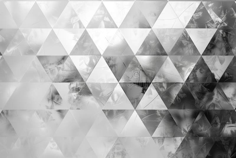 Abstract White and Gray Triangular Mosaic Texture Pattern Background ...