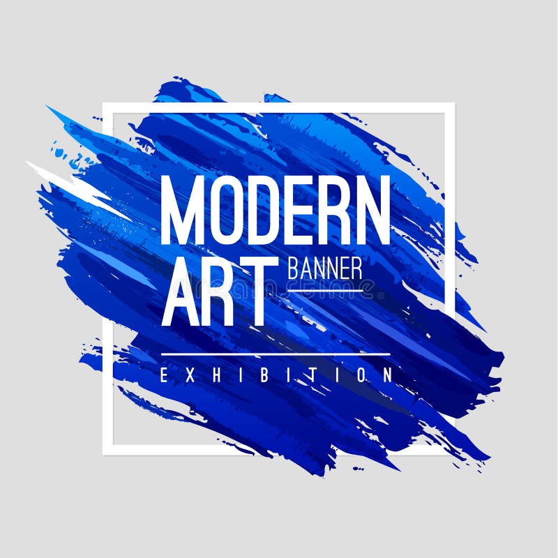 Modern Art Banner stock vector. Illustration of paintbrush - 92870171