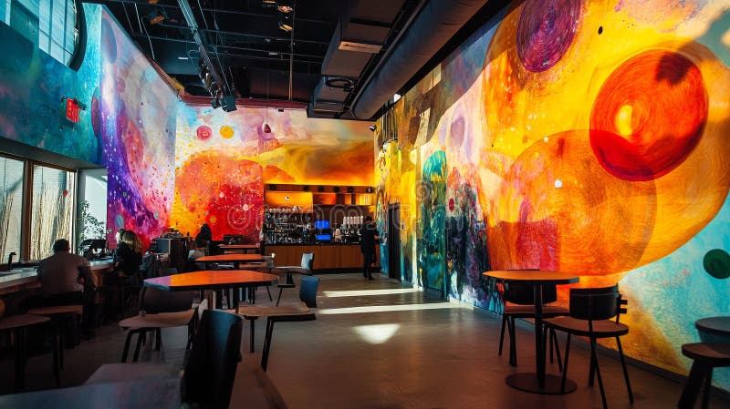 Modern Art Cafe Live Shows Interactive Spaces Stock Photos - Free ...