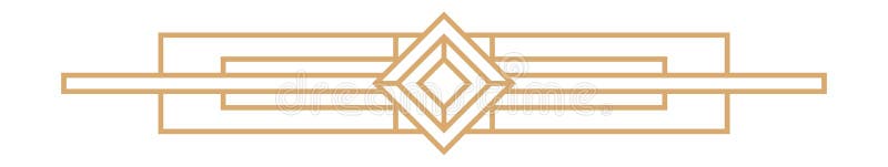 Modern Art Deco Header. Elegant Golden Line Divider Stock Vector ...