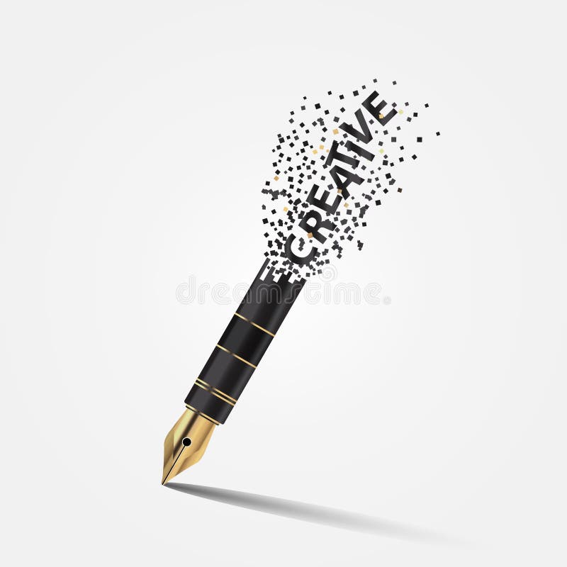 Modern Art Design of the Pen. Creative Concept Stock Vector ...