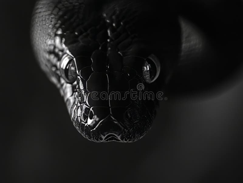 A Modern Art Illustration Featuring a Close-up View of a Red Snake ...