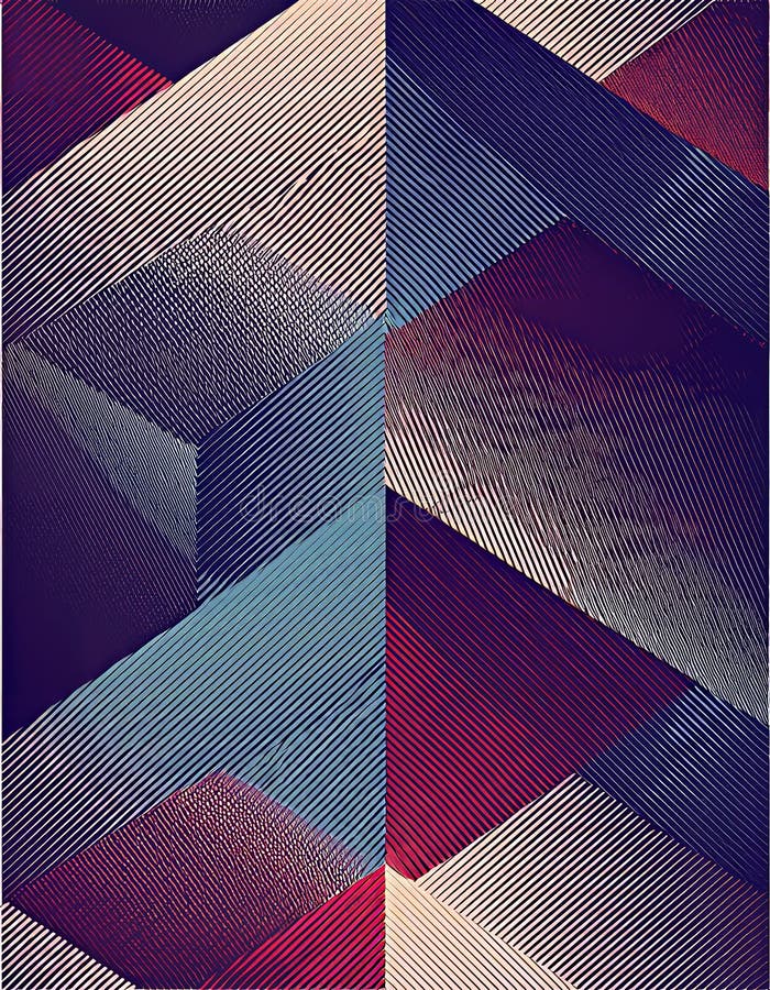 Modern Art Vector Geometric Seamless Pattern with Diagonal Fading Lines ...
