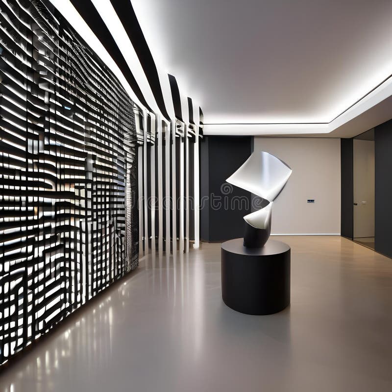 A Modern Art Installation Featuring Rotating Elements that Create ...