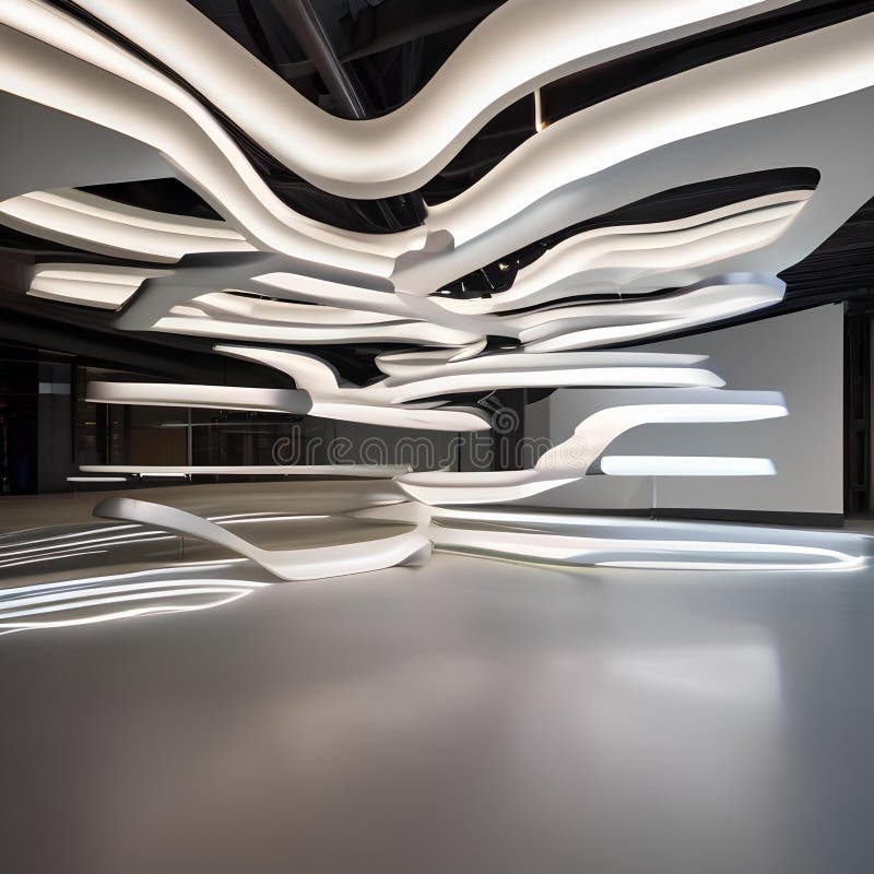 A Modern Art Installation Featuring Rotating Elements that Create ...