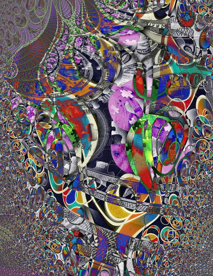 Modern Art Money Abstract stock illustration. Illustration of concept ...