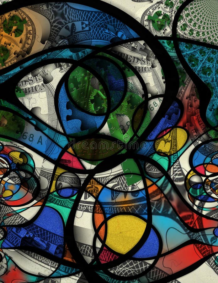 Modern Art Money Abstract stock illustration. Illustration of abstract ...