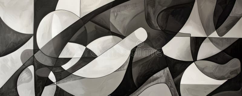 Modern Art Mural Wallpaper Background Featuring a Mix of Angular and ...