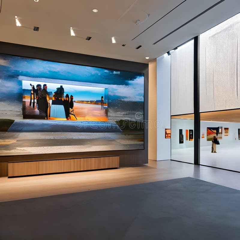 203 a Modern Art Museum with Avant-garde Exhibits, Interactive ...