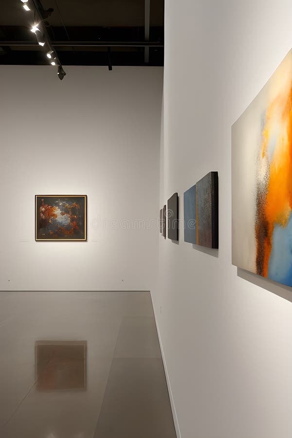 A Modern Art Museum Frame Wall Clipping Stock Illustration ...