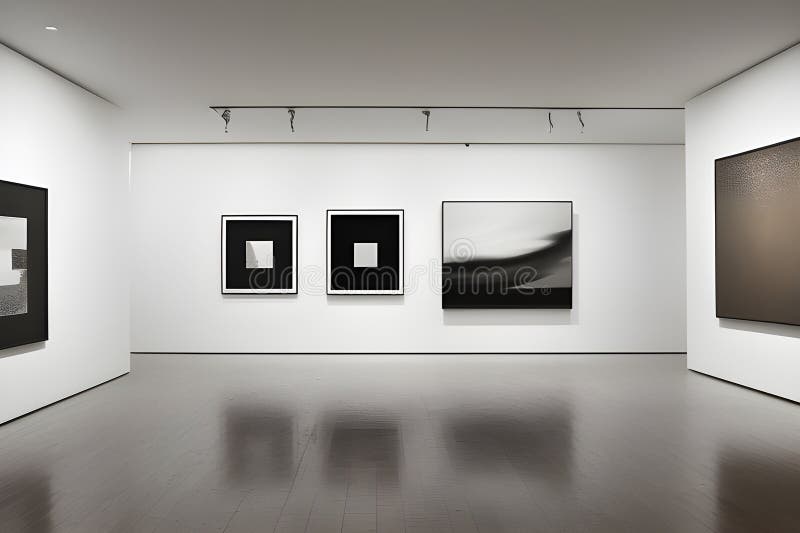 A Modern Art Museum Frame Wall Clipping Stock Illustration ...