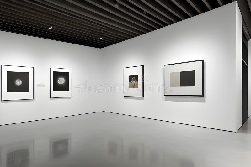 A Modern Art Museum Frame Wall Clipping Stock Illustration ...