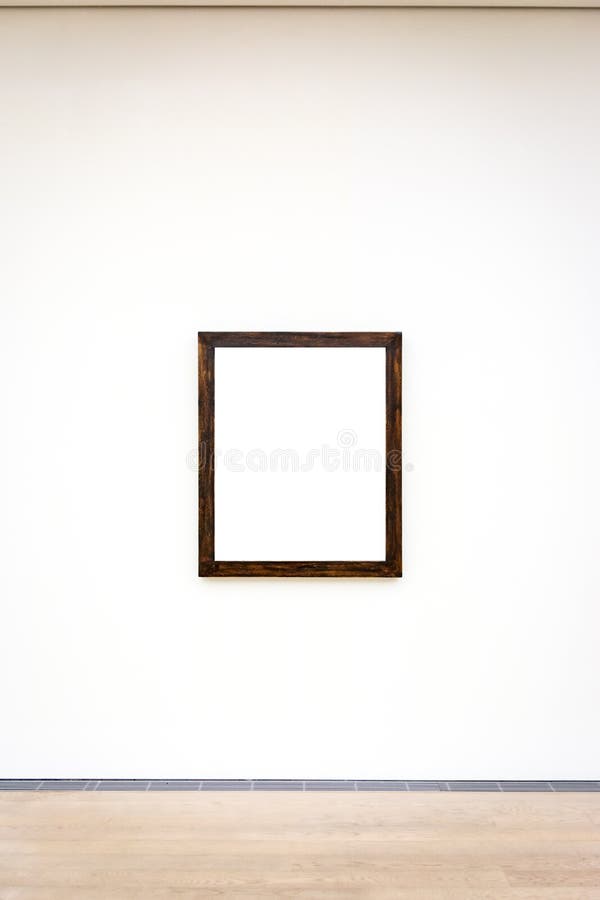 Modern Art Museum Frame Wall Clipping Path Isolated White Vector Stock ...