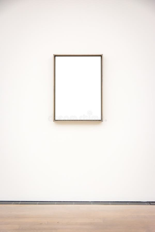 Modern Art Museum Frame Wall Clipping Path Isolated White Vector Stock ...