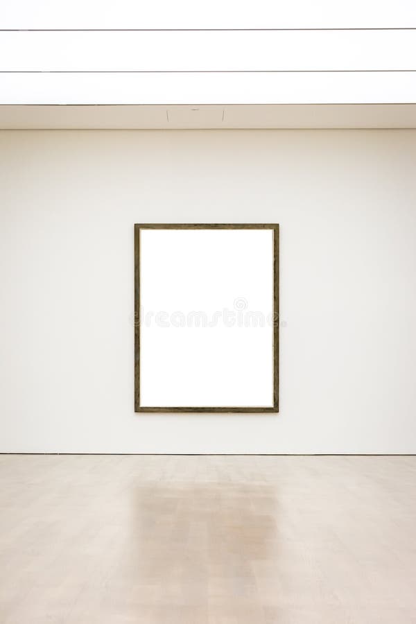 Modern Art Museum Frame Wall Clipping Path Isolated White Vector Stock ...